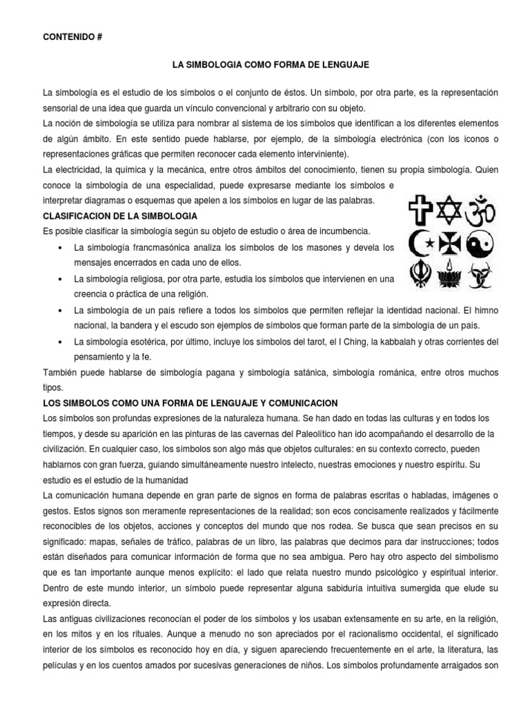 La Simbologia Como Forma de Lenguaje | PDF | Los símbolos | Science