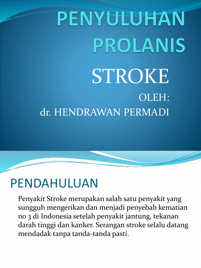 Penyuluhan Prolanis Stroke | PDF