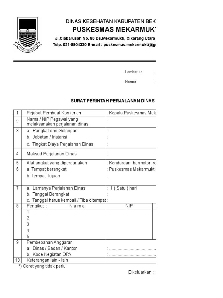 Contoh SPPD | PDF