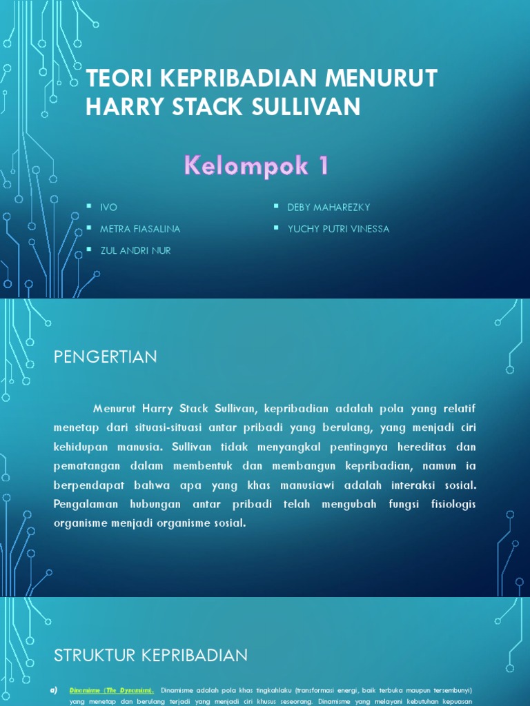 Teori Kepribadian Harry Stack Sullivan | PDF