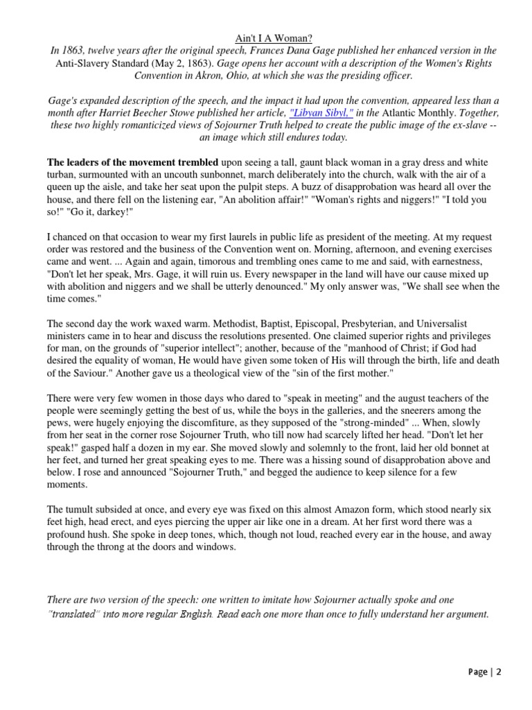 Aint I A Woman | PDF | Identity Politics | Religion And Belief