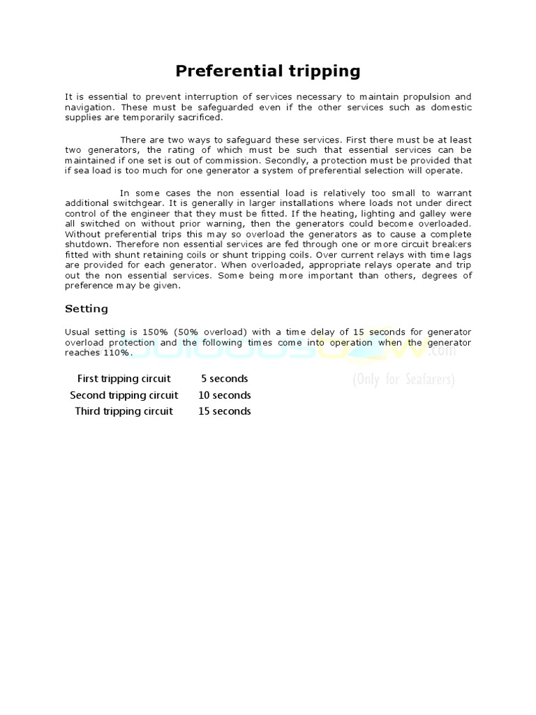Preferential Tripping | PDF | Relay | Machines