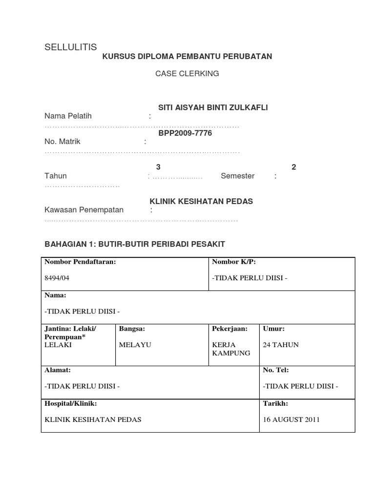 Sellulitis | PDF | Anatomical Terms Of Motion | Clinical Medicine