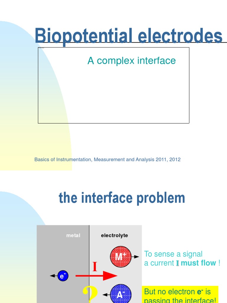 Biopotential Electrodes: A Complex Interface | PDF | Ion | Electric Current