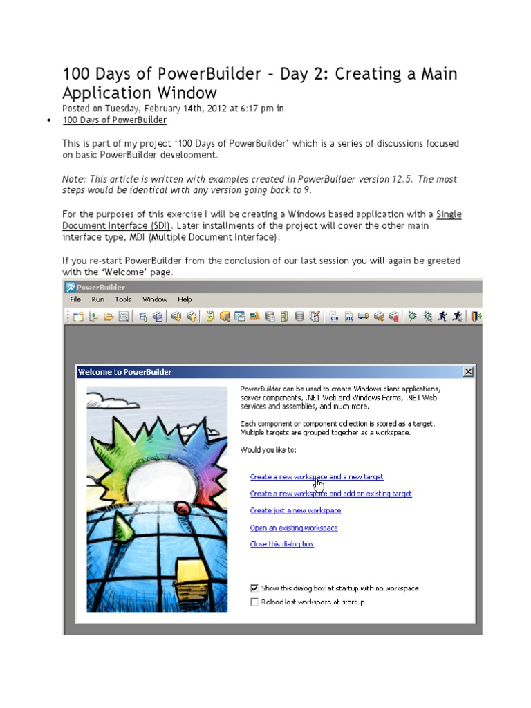 100 Days of PowerBuilder-2 | PDF | Button (Computing) | Icon (Computing)