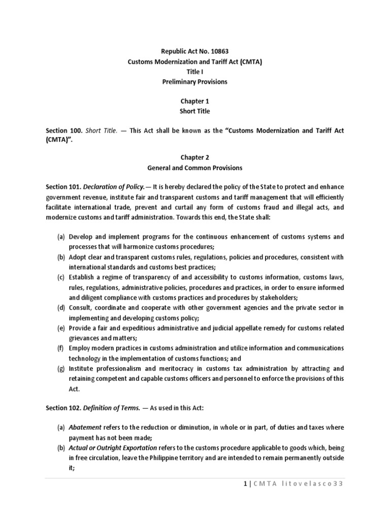 Cmta 2016 Litovelasco | PDF | Customs | Cargo