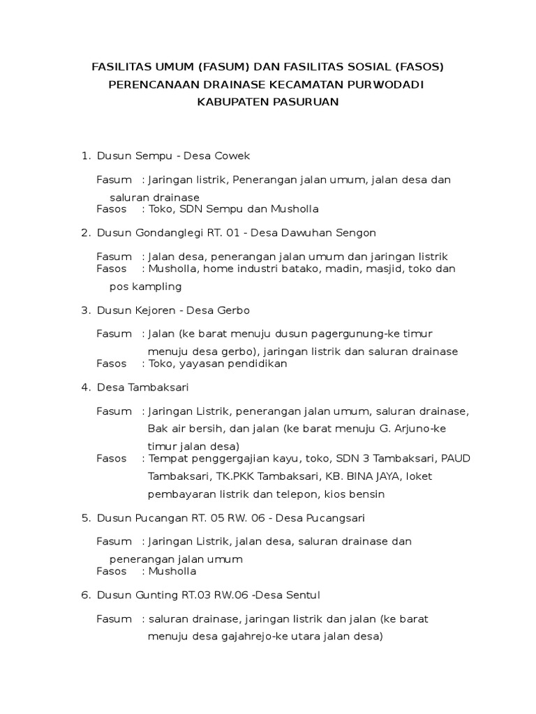 Fasum Fasos Drainase | PDF