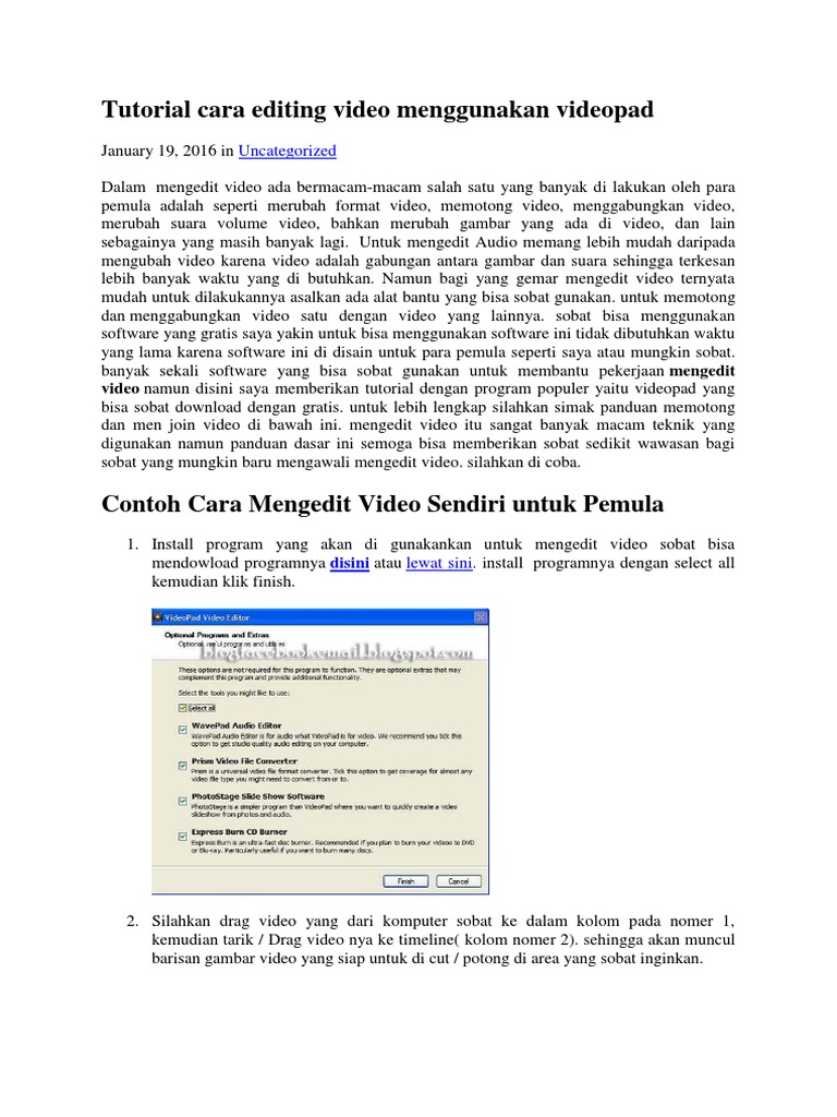 Tutorial Videopad | PDF