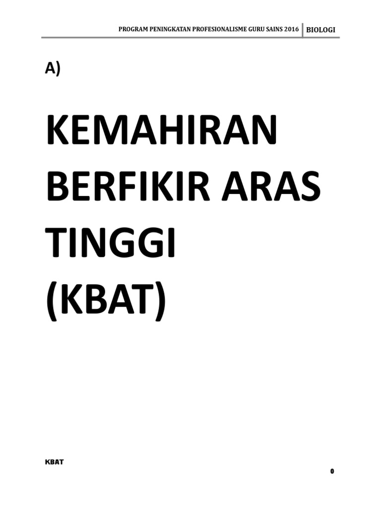 02 - NOTA KBAT-BIO - Cetak | PDF