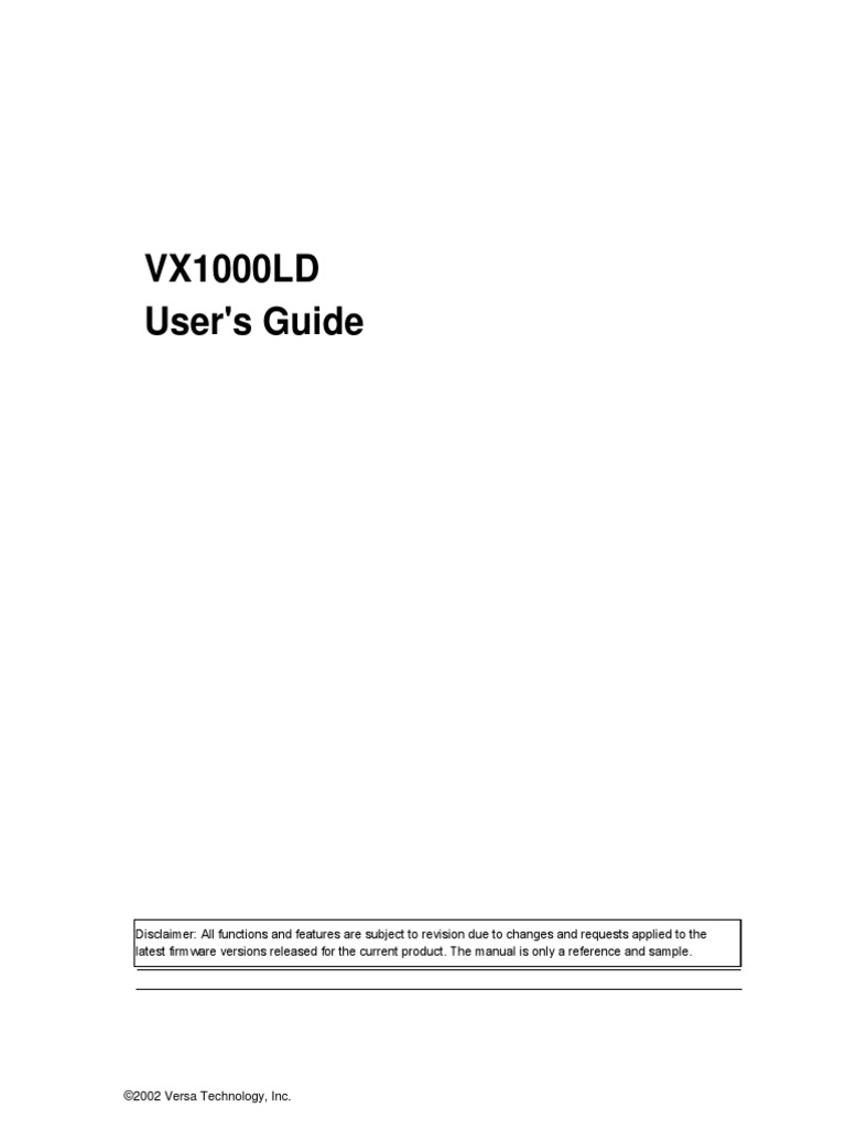 vx1000 UseGuide v11 | PDF | Computer Network | Ip Address