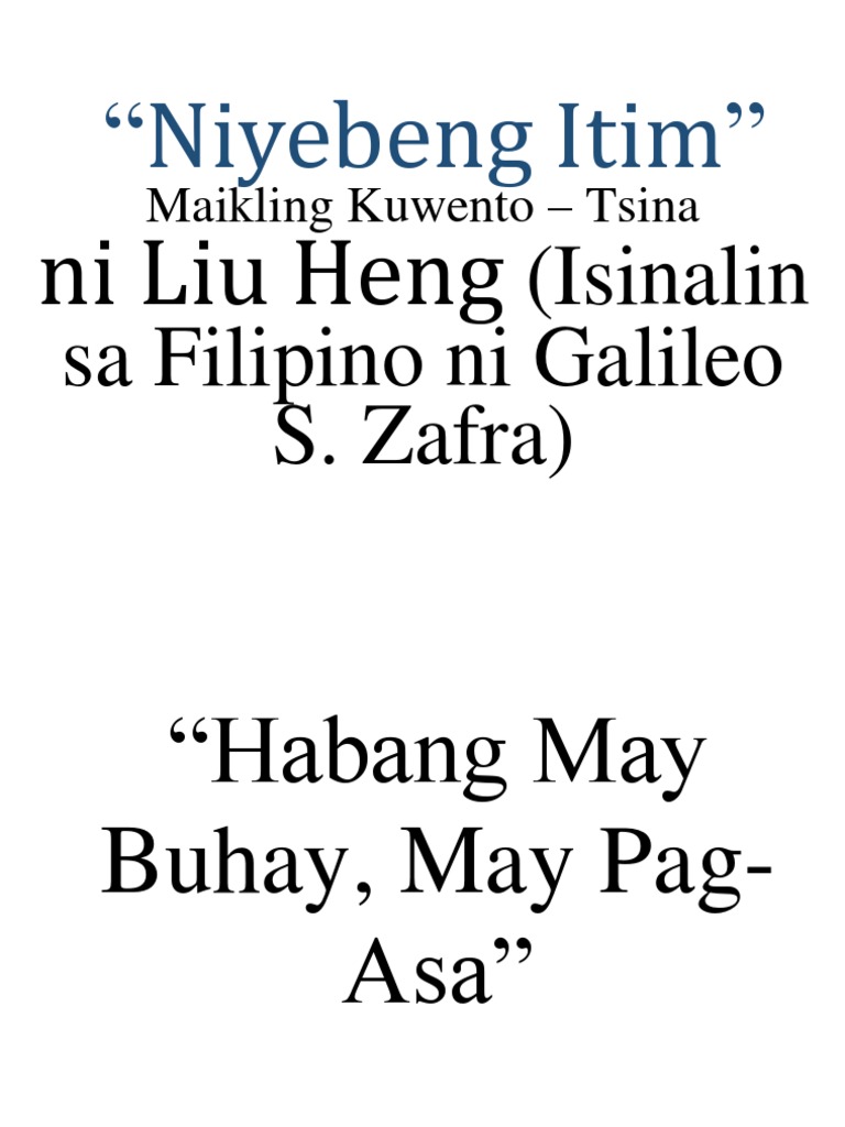 Niyebeng Itim | PDF