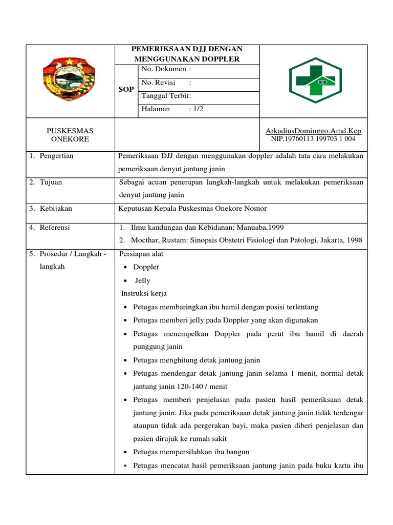 Pemeriksaan DJJ dengan Doppler | PDF
