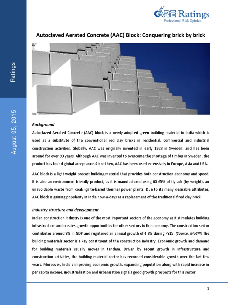 AAC Block - Conquering Brick by Brick PDF | PDF | Fly Ash | Brick