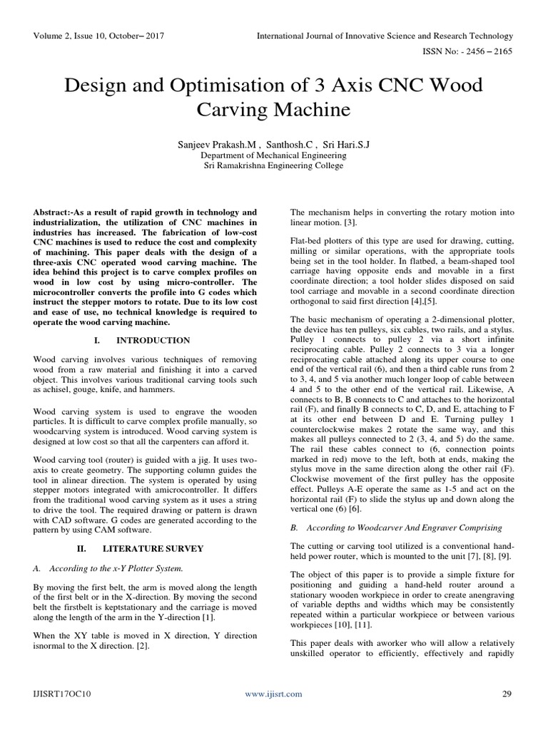Design and Optimisation of 3 Axis CNC Wood Carving Machine 2 | PDF ...