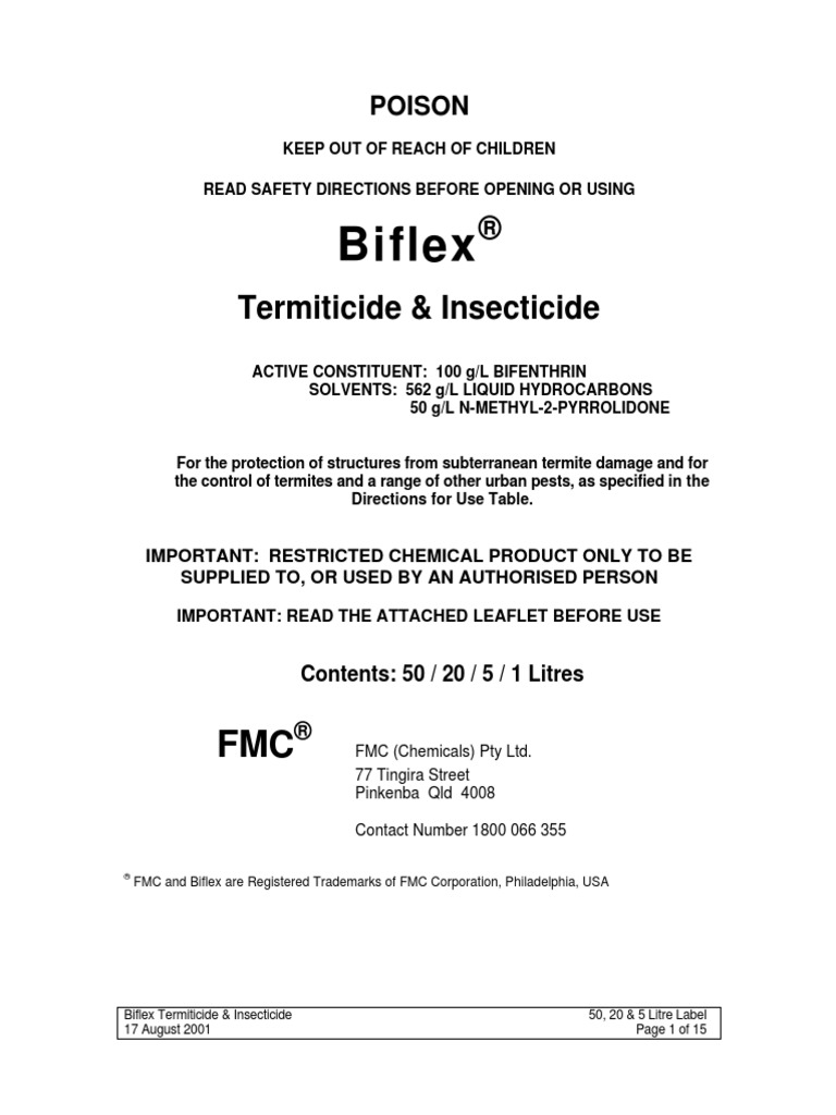 Bi Flex Label | PDF | Insecticide | Pest Control