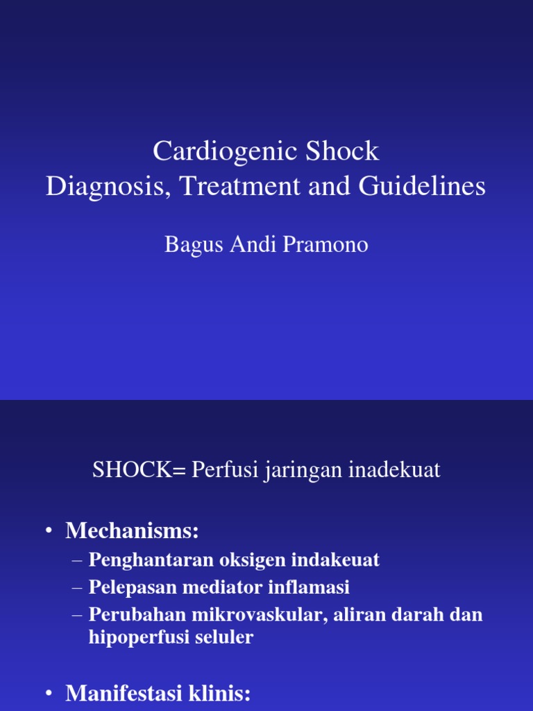 Cardiogenic Shock | PDF | Shock (Circulatory) | Circulatory System