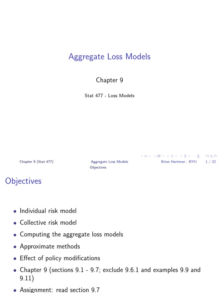 Aggregate Loss Models Summary | PDF | Value At Risk | Poisson Distribution