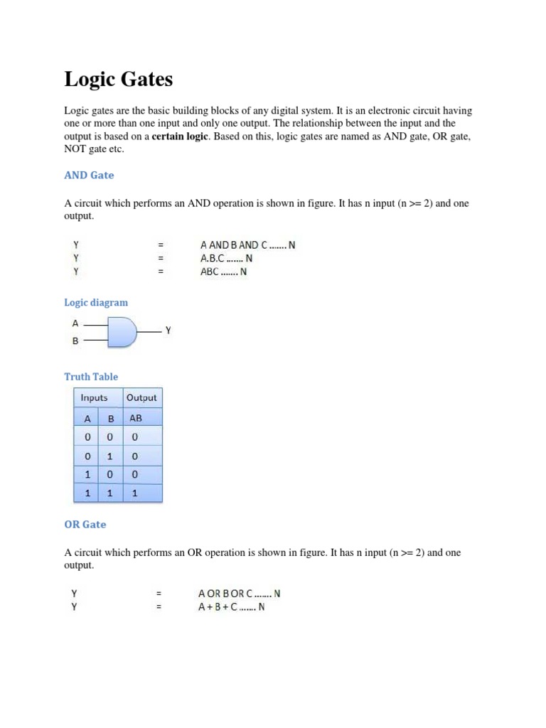 Logic Gates: AND Gate | PDF | Teaching Methods & Materials