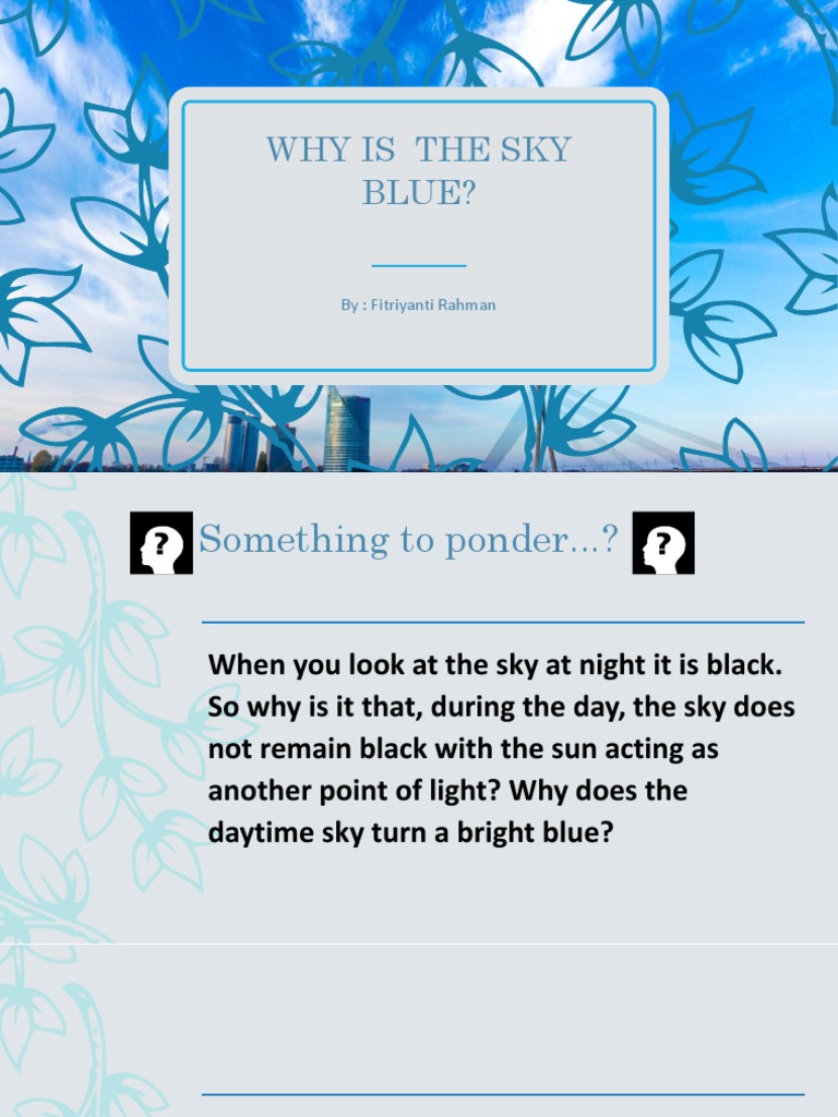 Why the Sky Appears Blue During Day | PDF