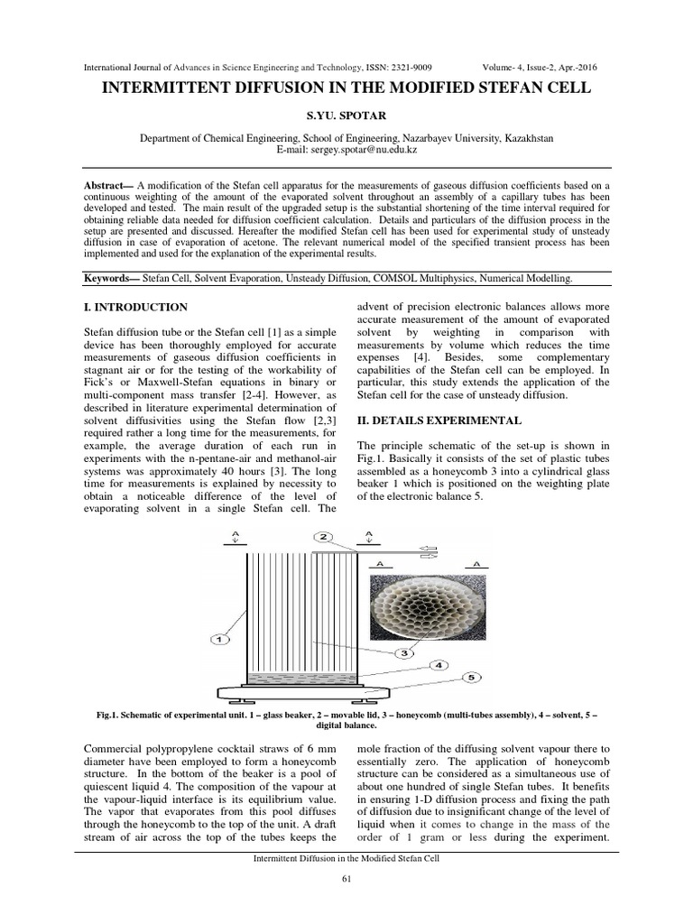 Artigo Célula de Stefan | PDF | Diffusion | Liquids