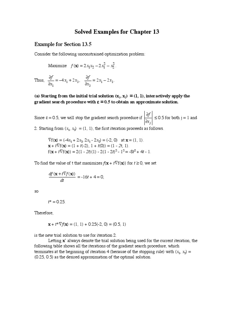 Worked Examples CH 13 | PDF | Mathematical Optimization | Linear ...