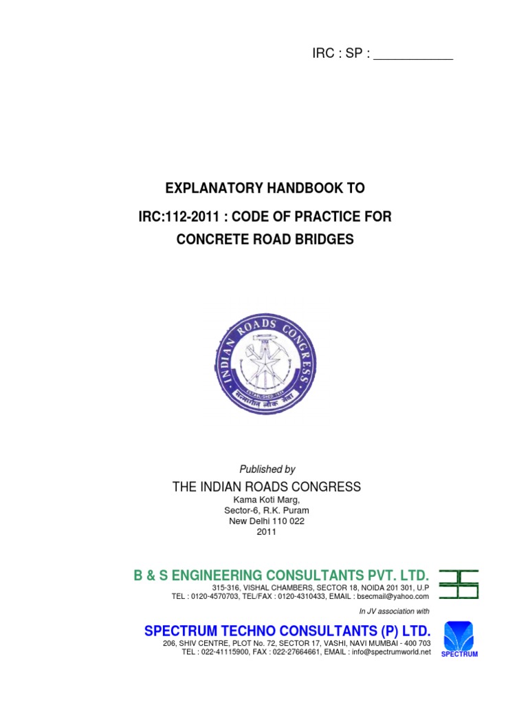 Explanatory Handbook To IRC-112-2011 PDF | PDF | Reliability Engineering | Risk