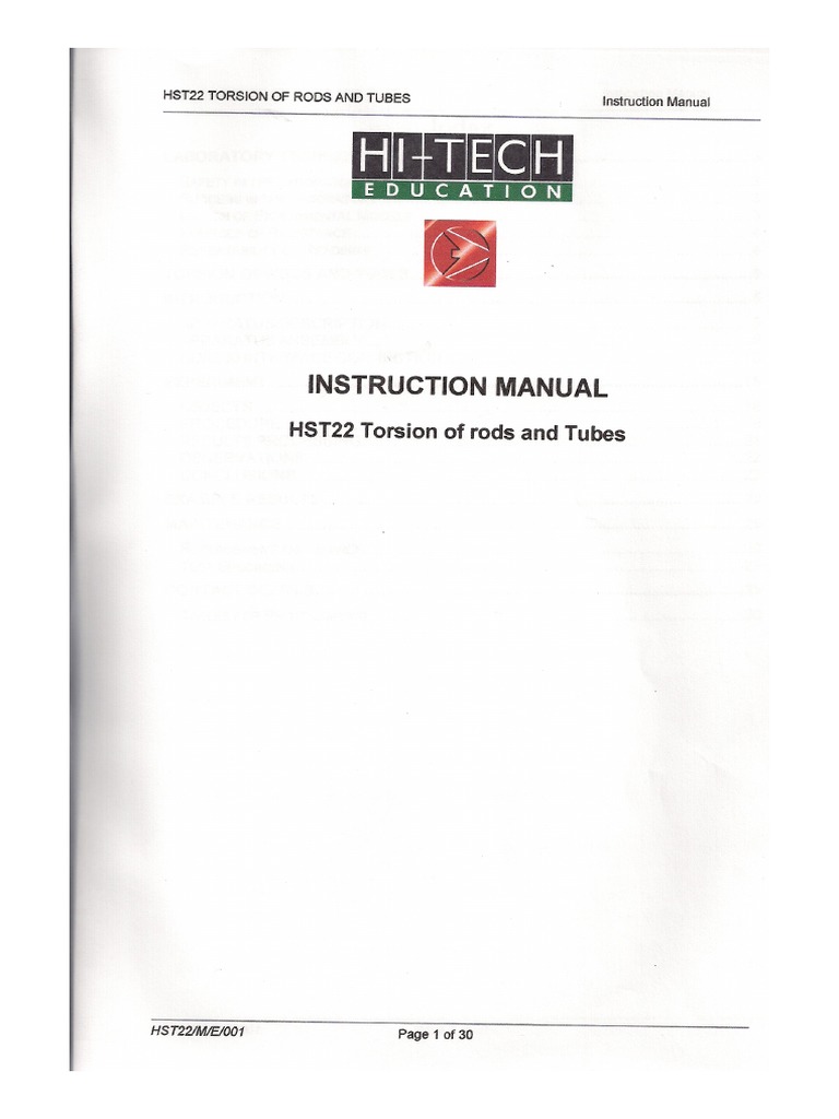 Torsion of Rods and Tubes Apparatus | PDF | Theoretical Physics | Equations