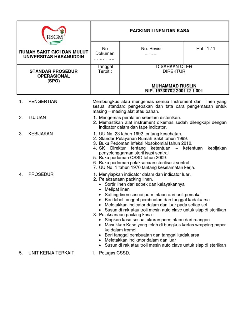 PACKING LINEN AND GAUZE | PDF