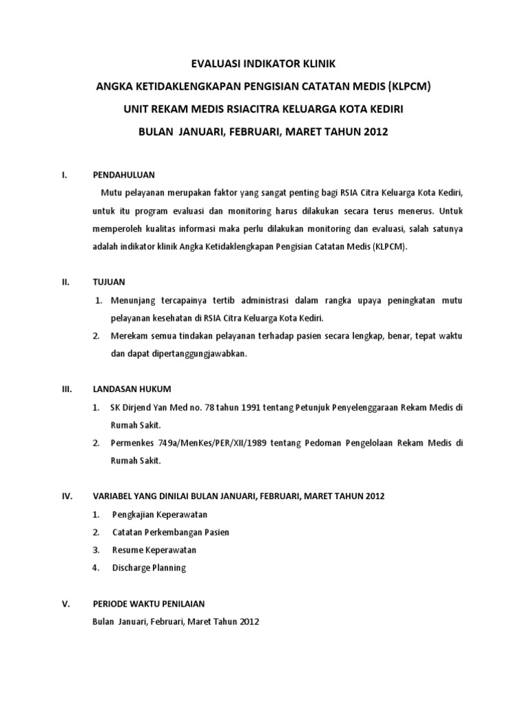 Evaluasi KLPCM | PDF
