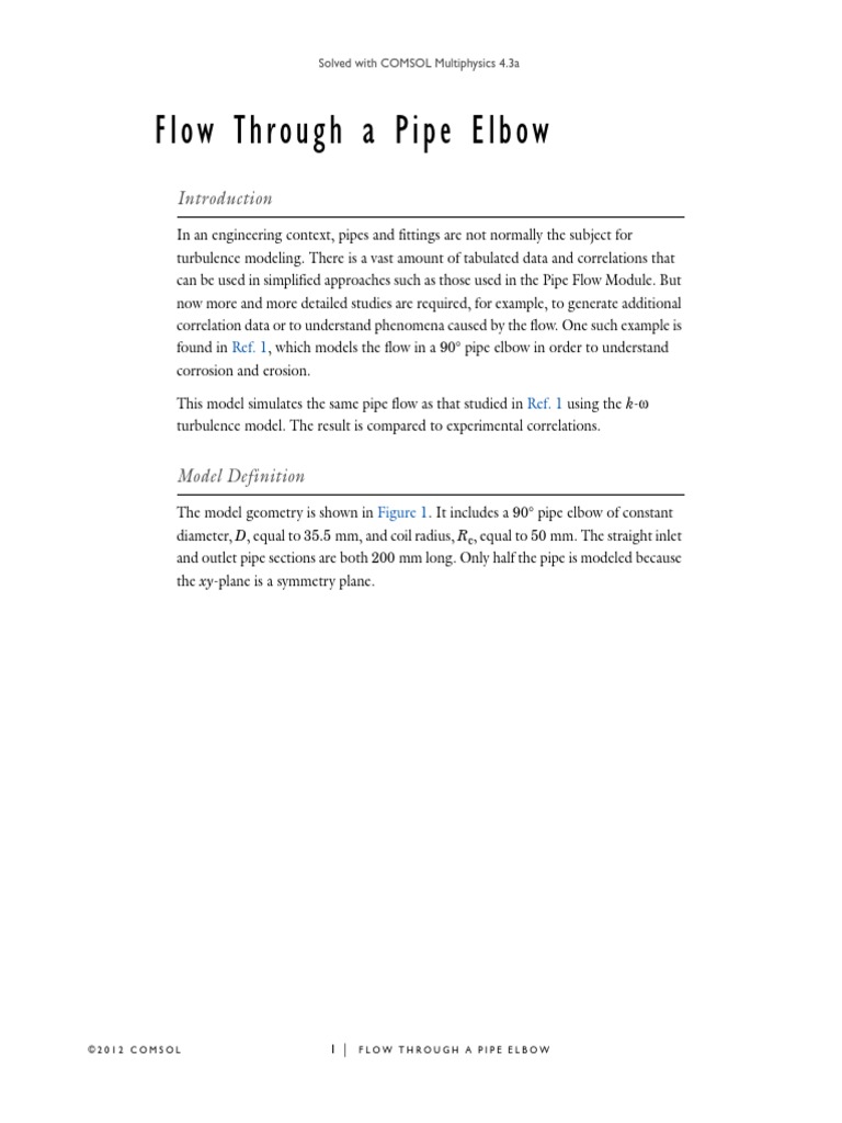 Tutorial CFD 9 Models - Cfd.pipe - Elbow | PDF | Fluid Dynamics ...