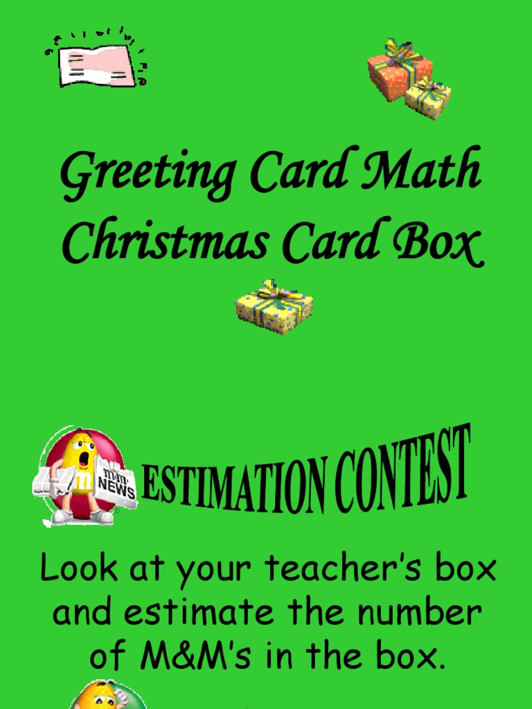 Greeting Card Math Christmas Card Box | PDF