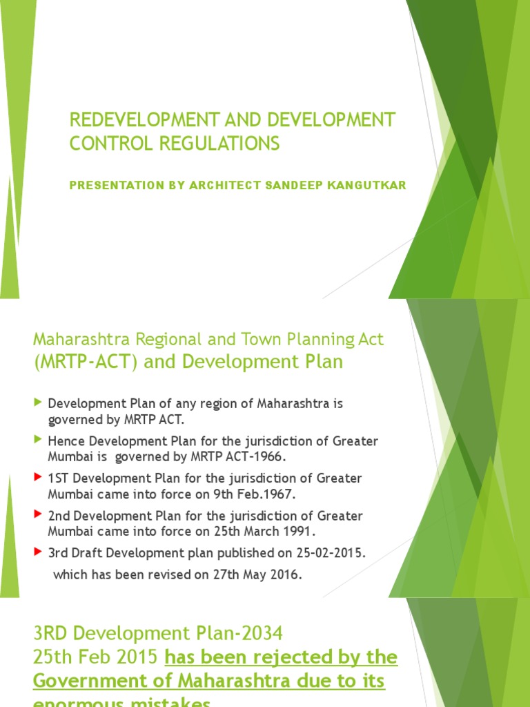 Redevelopment Development Control Regulations | PDF | Insurance | Business