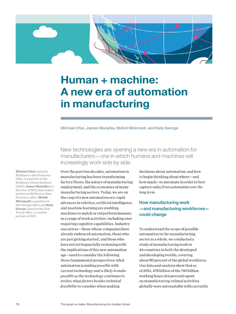 Human Plus Machine A New Era of Automation in Manufacturing | PDF | Automation | Labour Economics