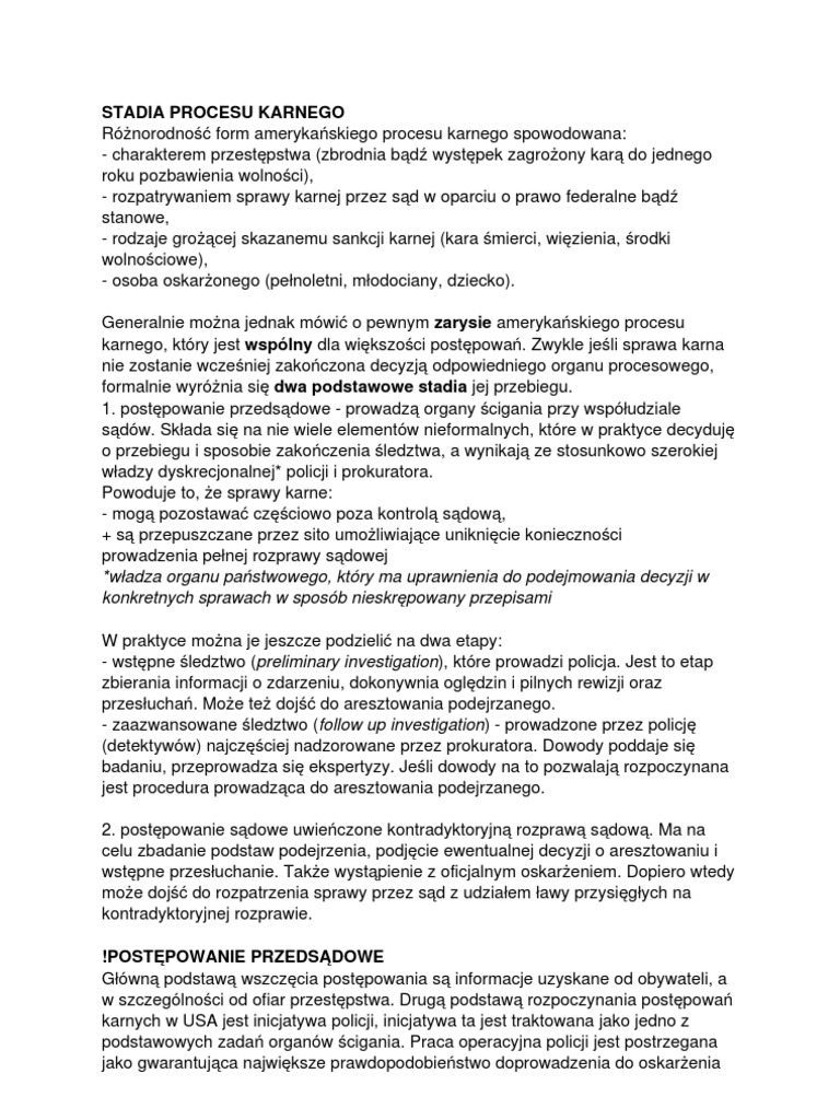 Amerykanski Proces Karny | PDF