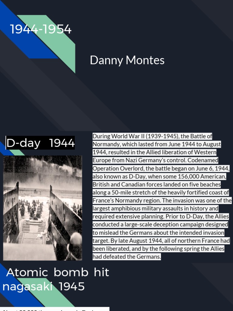 Key Events from 1944 to 1954 | PDF | Politics