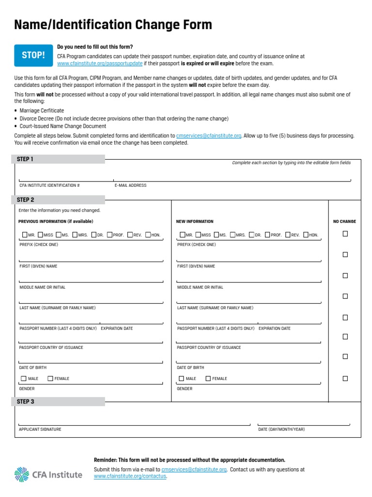Name Change PDF | PDF | Identity Document | Passport