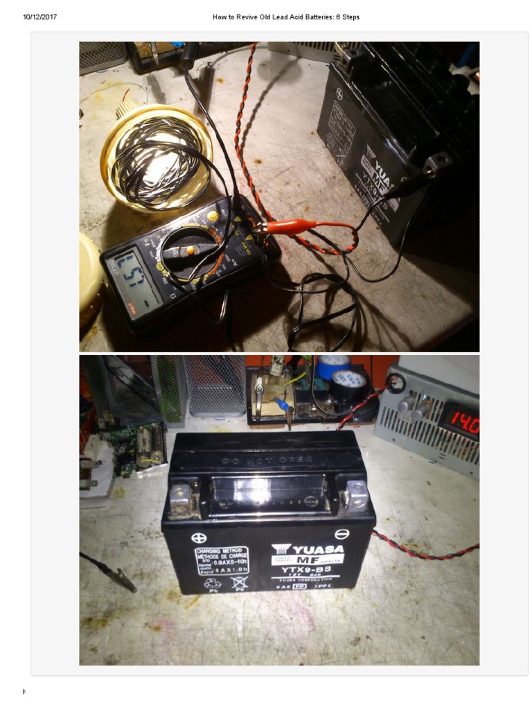 How To Revive Old Lead Acid Batteries - 6 Steps | PDF | Battery ...