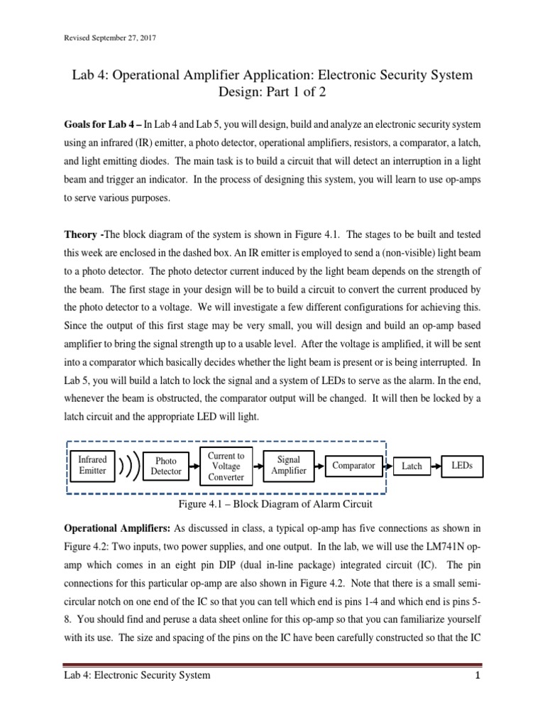 214 Lab 4 Manual | PDF | Operational Amplifier | Amplifier