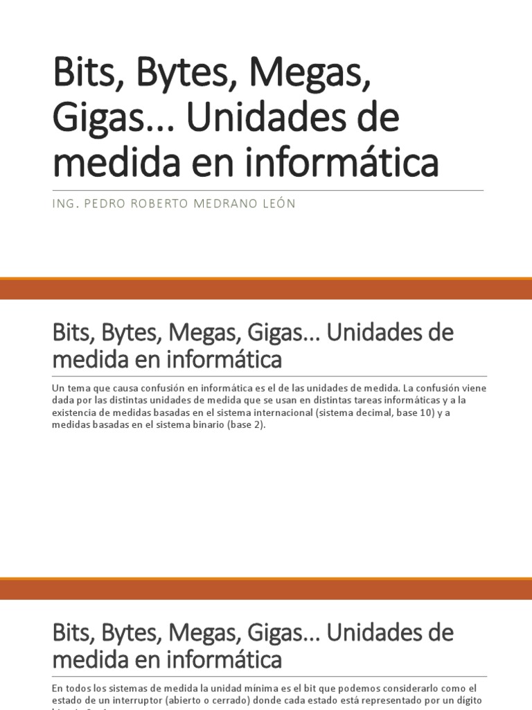 Unidades de Medida | PDF | Poco | Byte