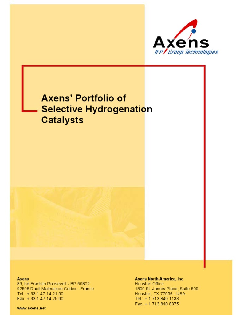 Axens Portfolio of Selective Hydrogenation Catalysts - Imp - Recto ...