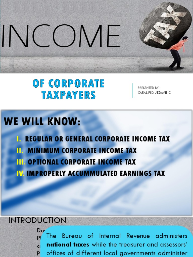Income Tax Presentation | PDF | Corporate Tax | Income Tax
