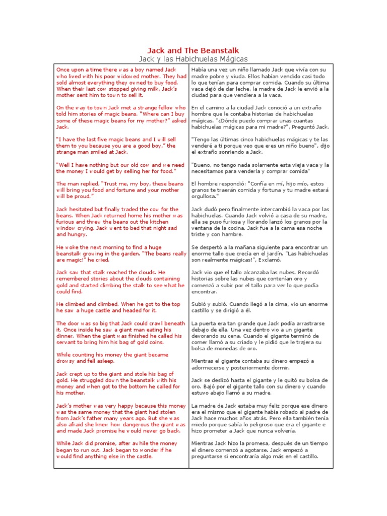 Jack and The Beanstalk | PDF