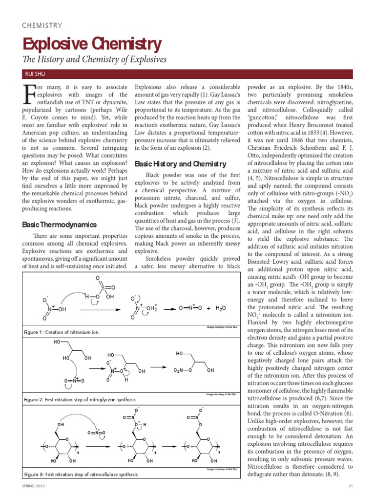 12s Explosive Chemistry | PDF | Acid | Chemical Reactions