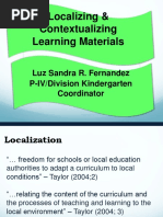 Learning Package (Contextualization, Localization & Indigenization | PDF | Learning | Curriculum