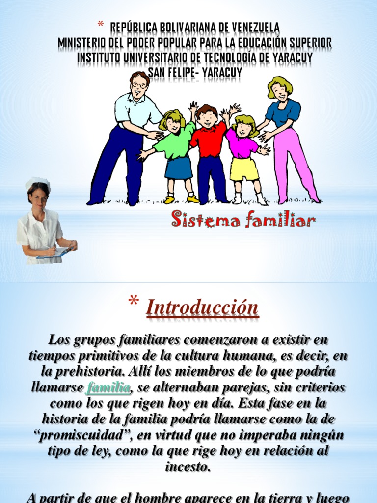 Diapositiva La Famila | PDF | Familia | Sociedad