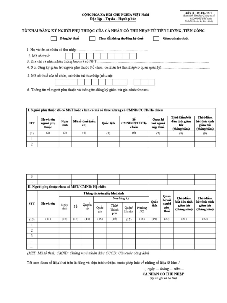 Mau Bieu 20 DK TCT | PDF