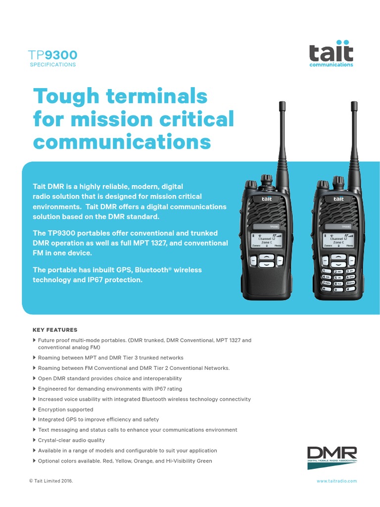 TP9300 Spec Sheet | PDF | Bluetooth | Battery Charger