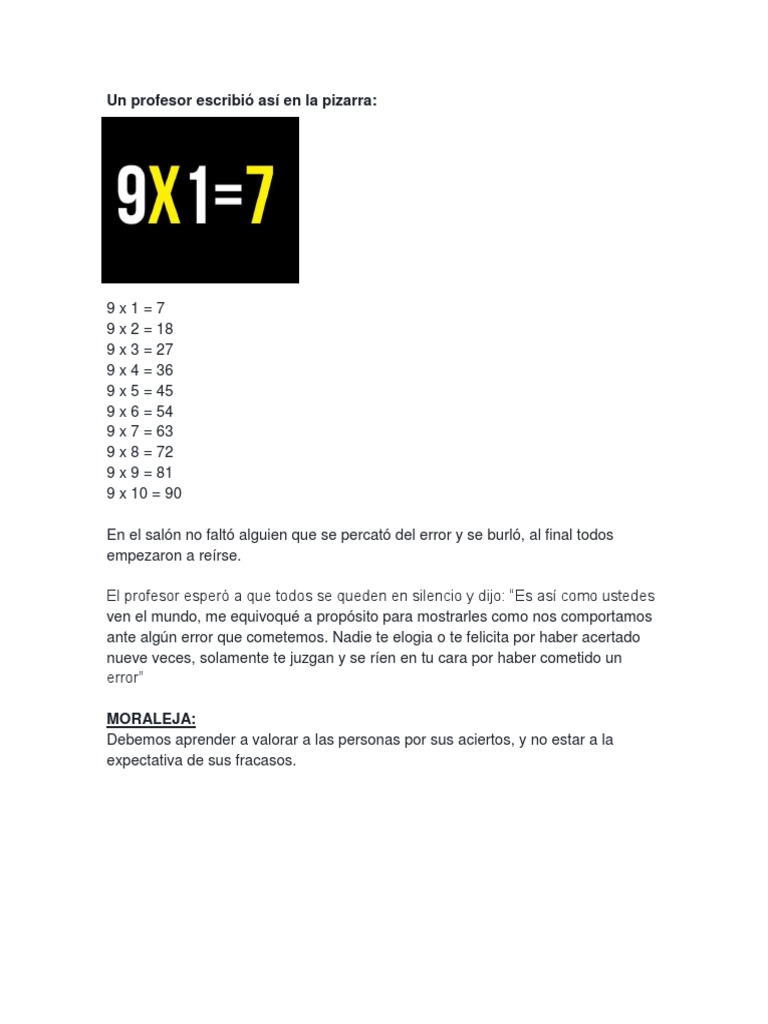 Un Profesor Escribió Así en La Pizarra | PDF