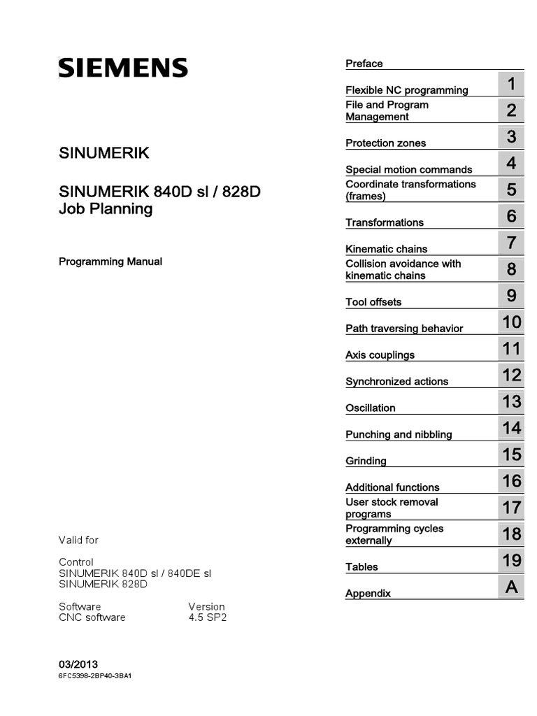 Sinumerik 840D SL - 828D - Job Planning | PDF | String (Computer Science) | Spline (Mathematics)