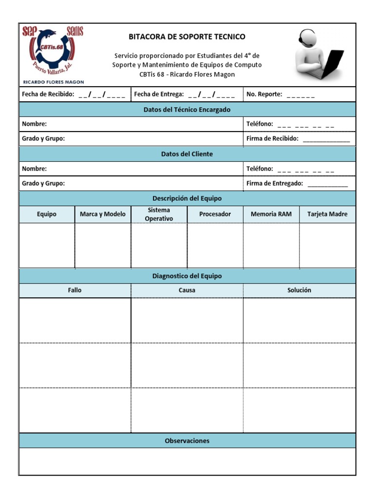 Modelos y formatos de bitácoras en word – bitacora plantilla word ...